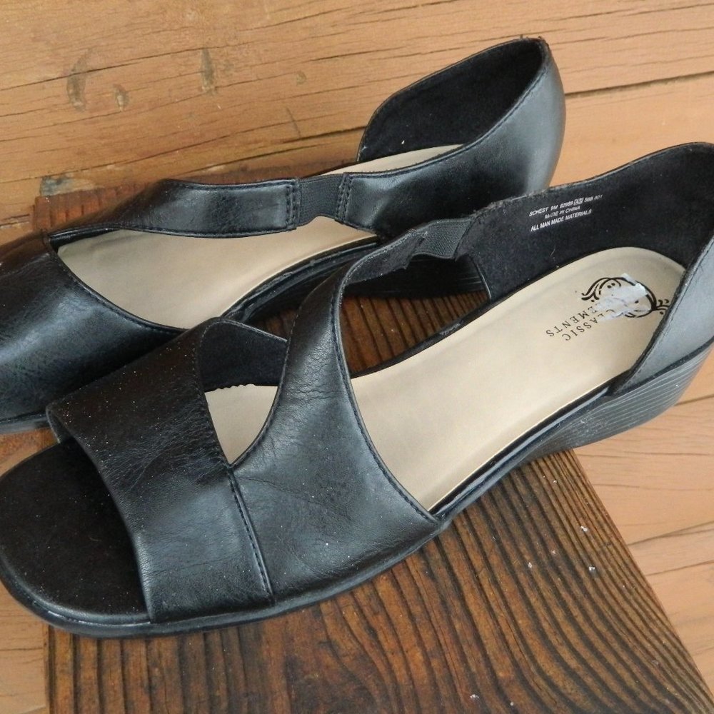 Classic Elements Women Shoes Sandals 9m Black - Gem